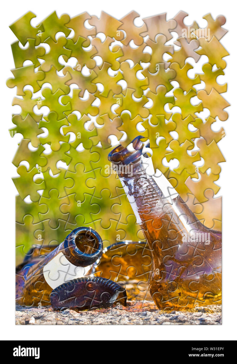 Smashed bottle of beer resting on the ground - Address the alcoholism ...