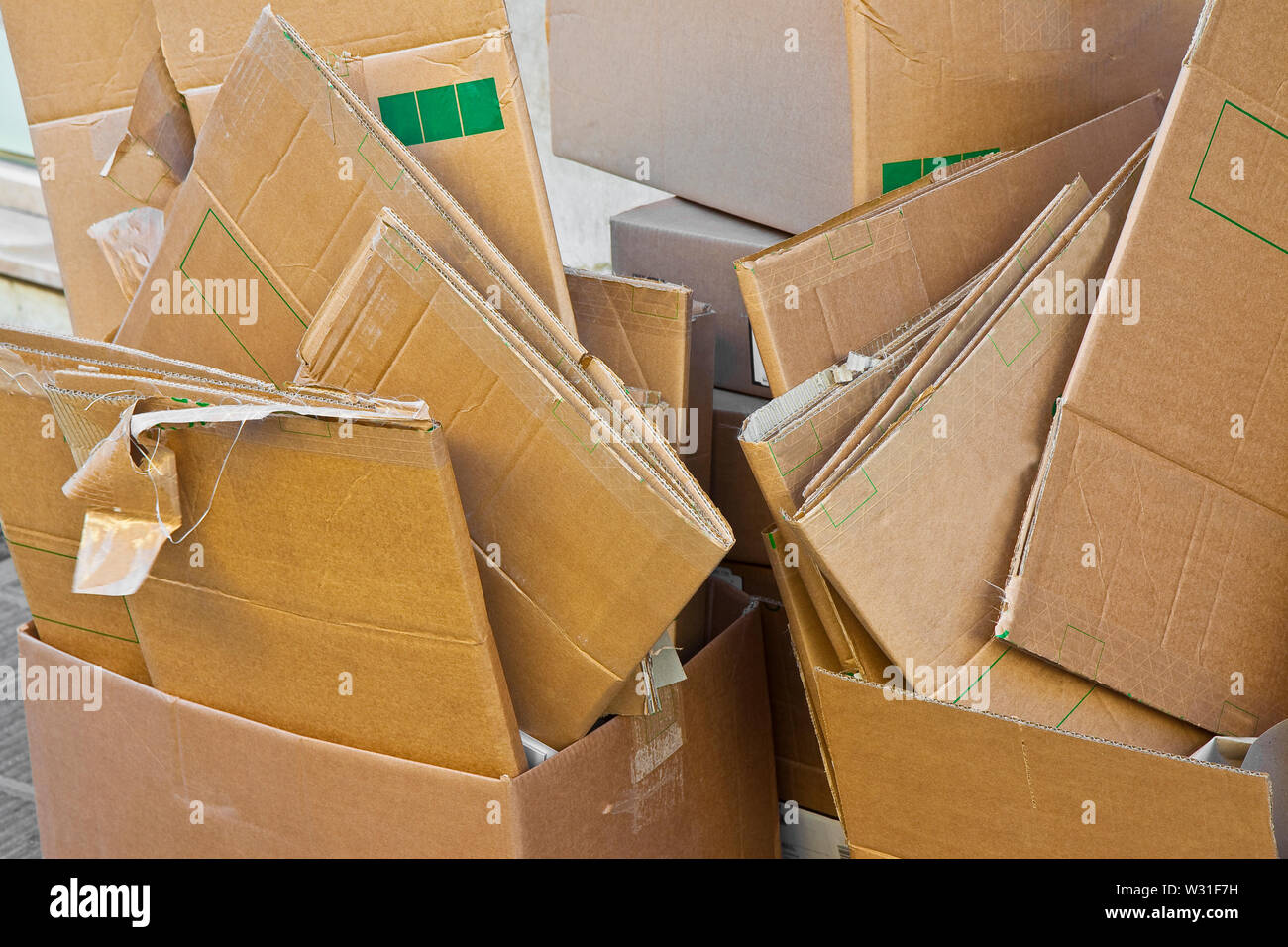 Stacks of paper and cardboard ready to be recycled Stock Photo - Alamy