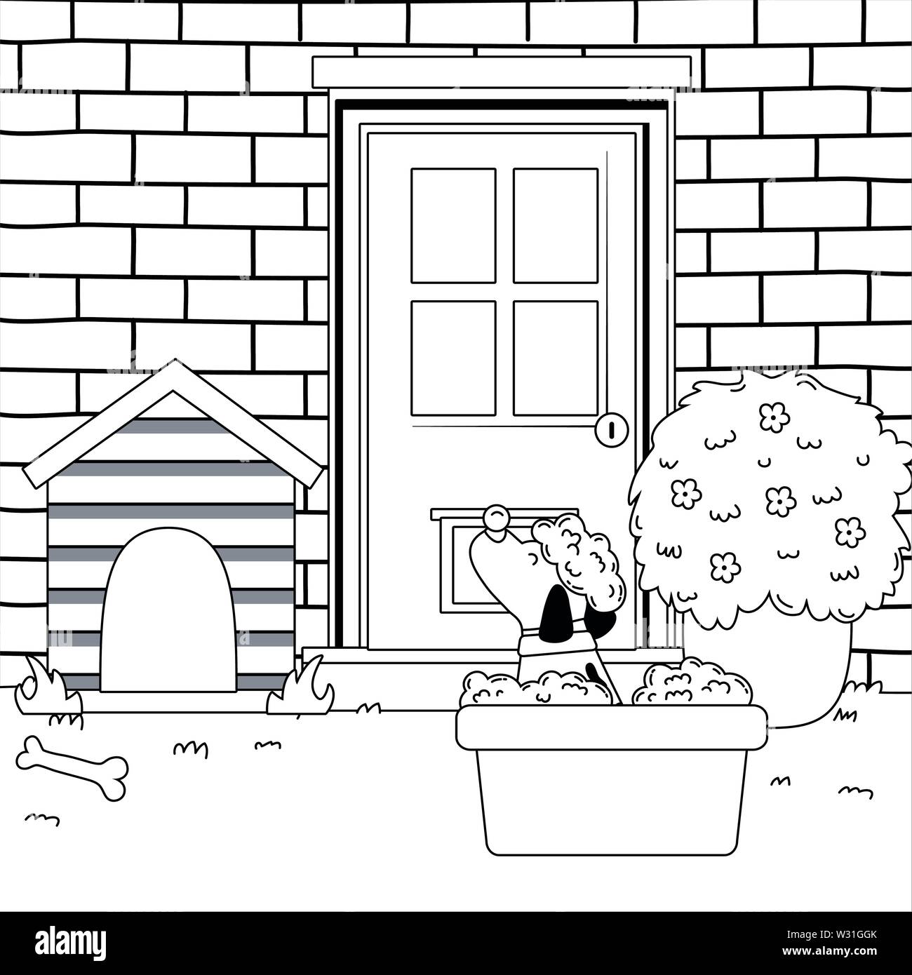 Dog cartoon design, Mascot pet animal nature cute and puppy theme ...