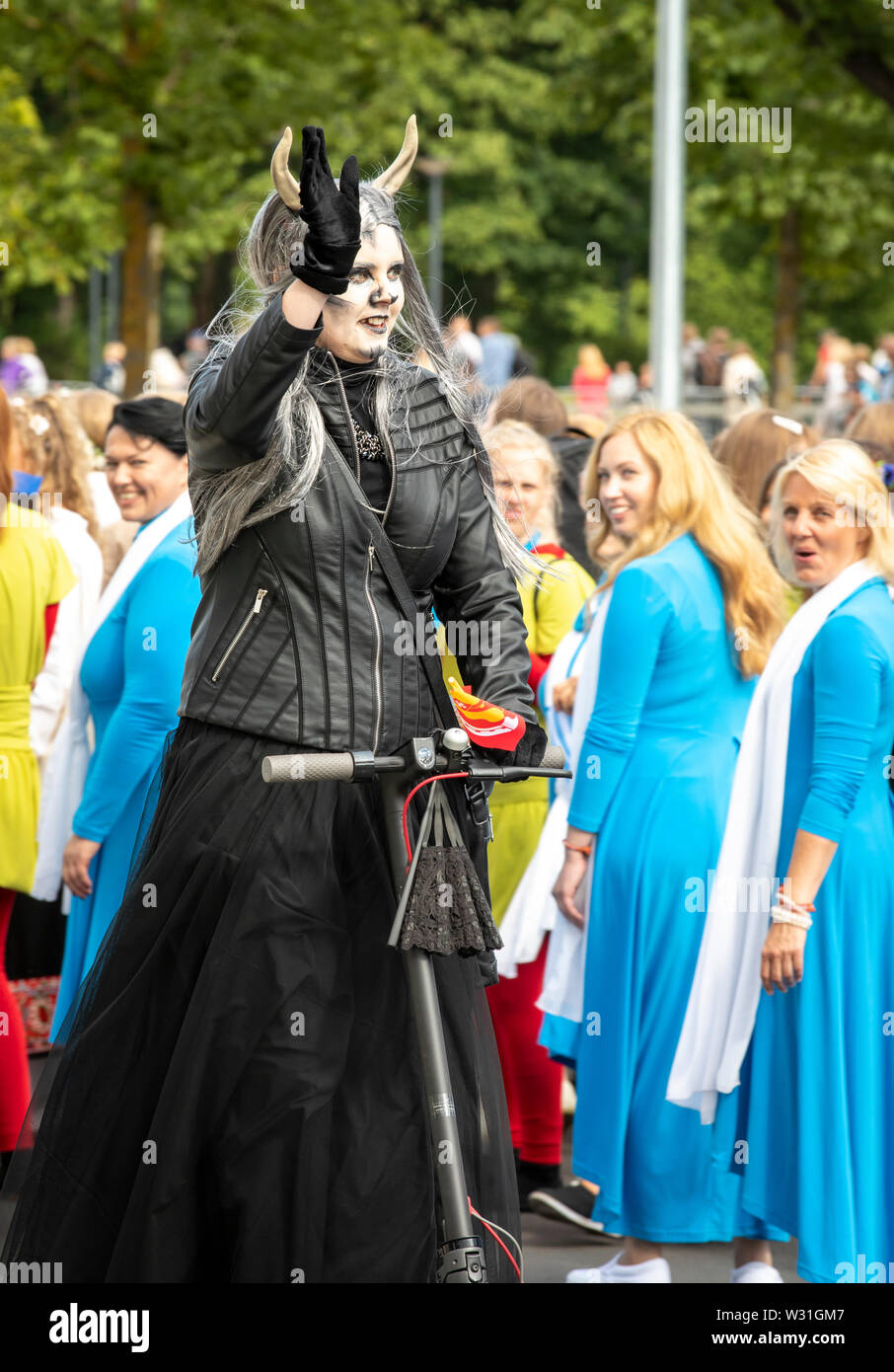 Tallinn, Estonia, 6th July, 2019: people in traditional clothing in ...