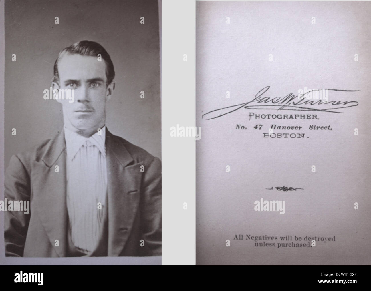 Portrait of man by Jas W Turner of Boston Stock Photo - Alamy