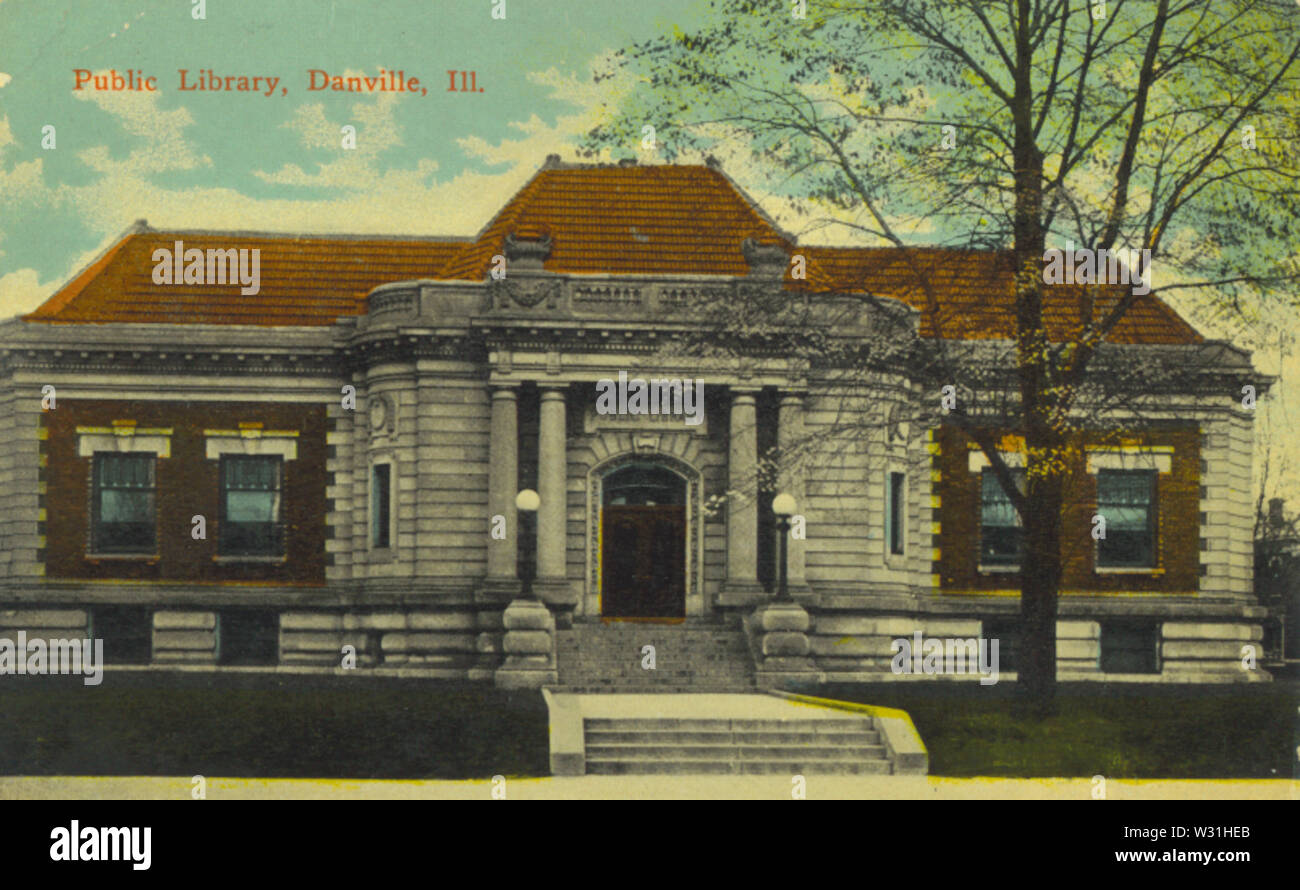 Postcard of carnegie library hi-res stock photography and images - Alamy
