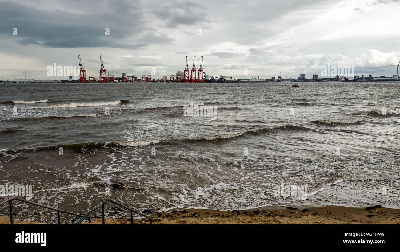 Liverpool new brighton skyline hi-res stock photography and images - Alamy