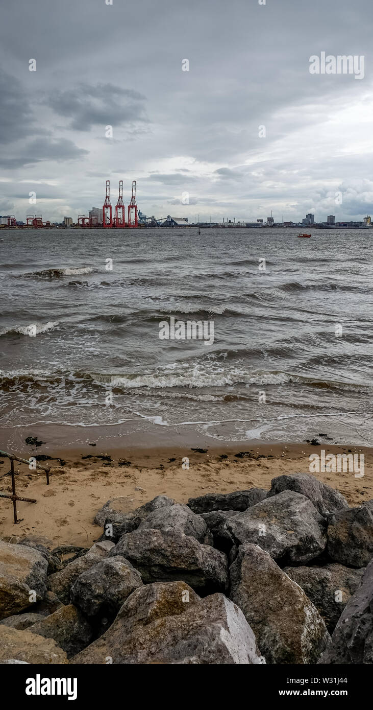 Liverpool new brighton skyline hi-res stock photography and images - Alamy