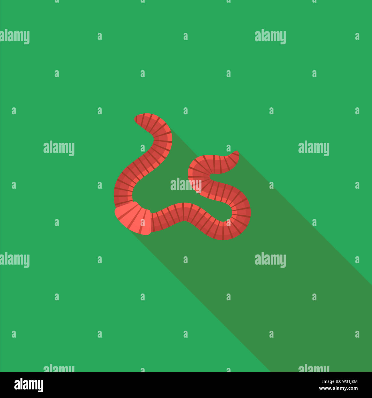 Animal Earth Red Worms for Fishing on Green Background Stock Photo - Alamy