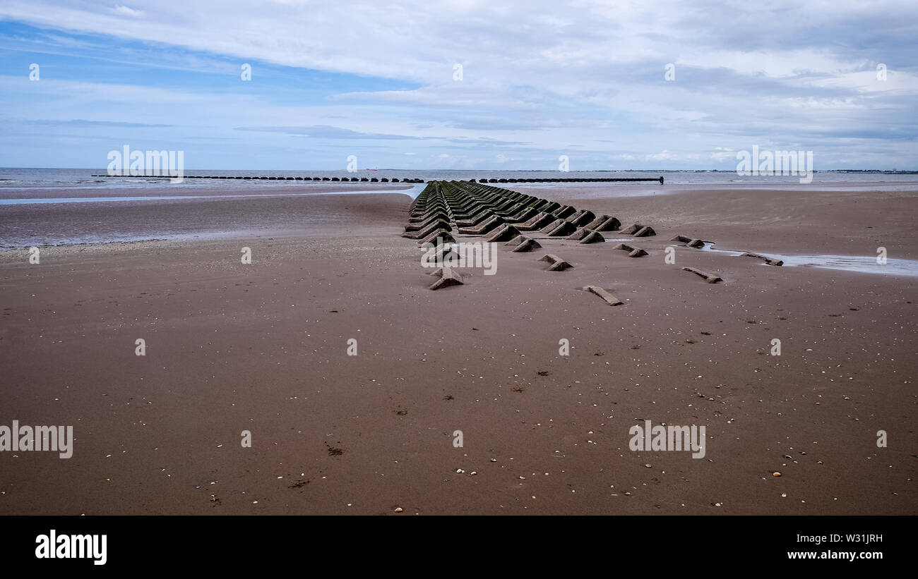 Sea defences new brighton beach hi-res stock photography and images - Alamy