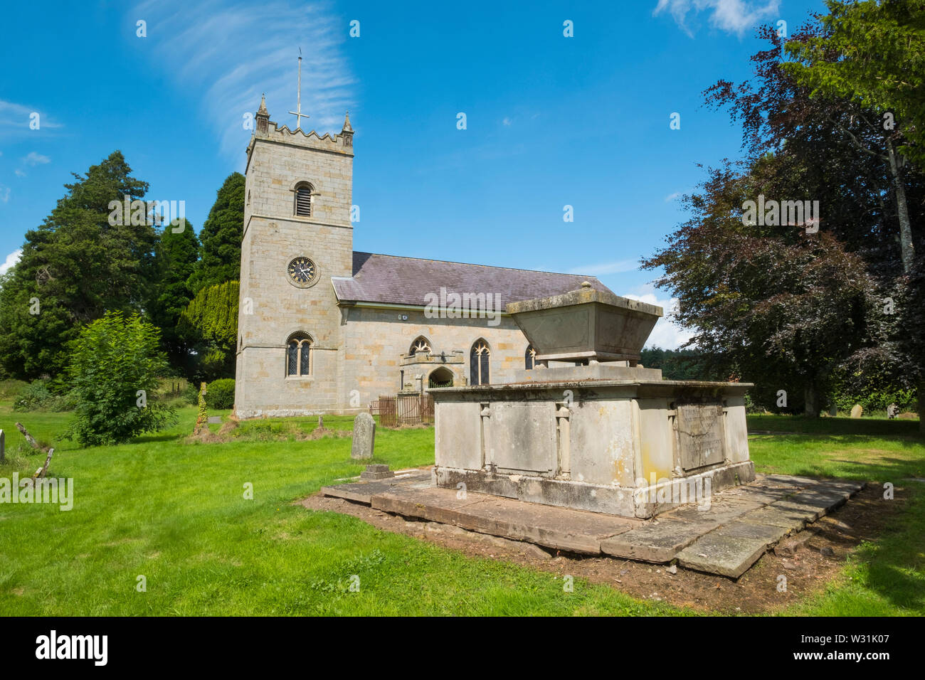 St Michael and All Angels Church, Hopton Wafers, Shropshire Stock Photo ...