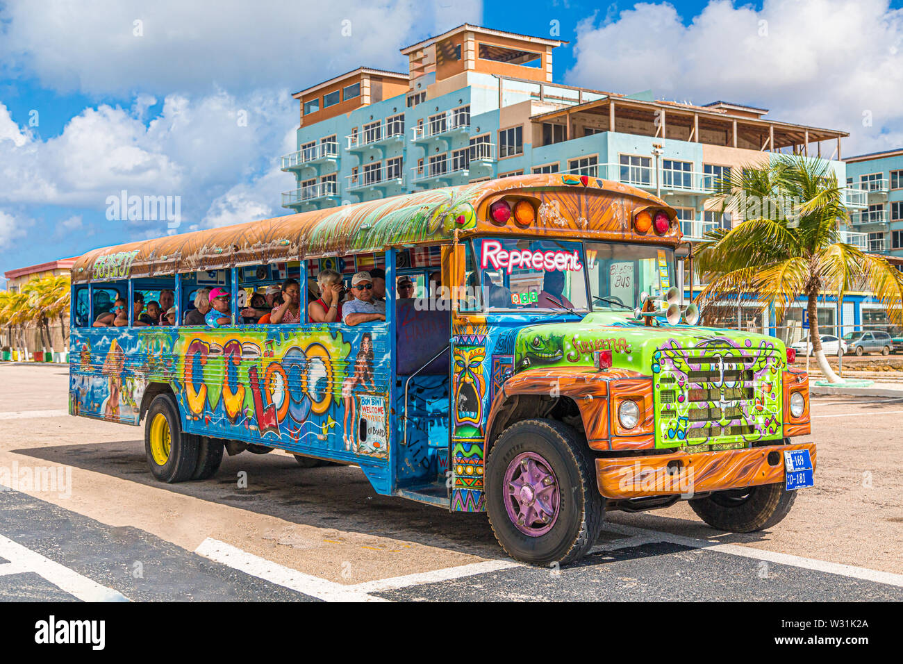 Aruba Party Bus Stock Photo - Alamy