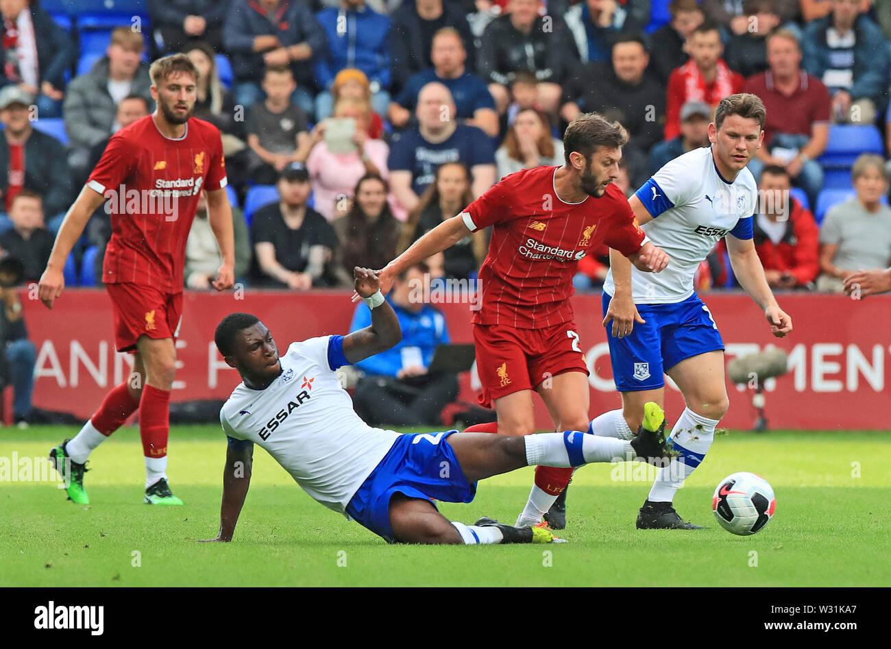 Liverpool's Adam Lallana during the Pre-Season Friendly at Prenton Park ...