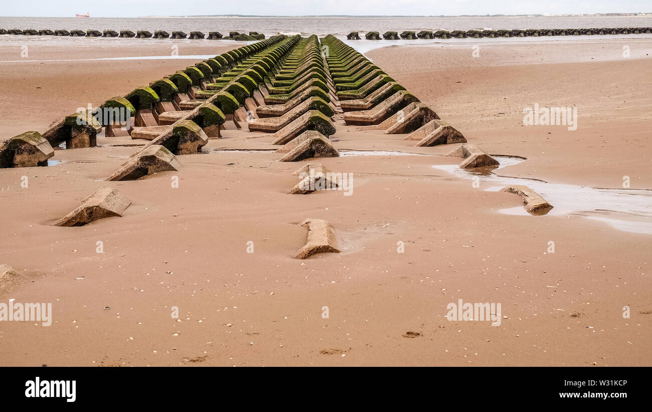 Sea defences new brighton beach hi-res stock photography and images - Alamy