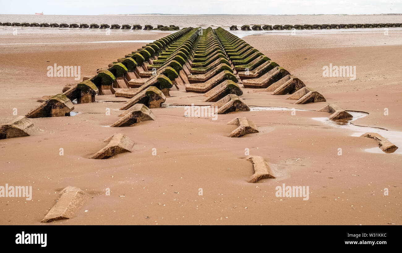 Sea defences new brighton beach hi-res stock photography and images - Alamy