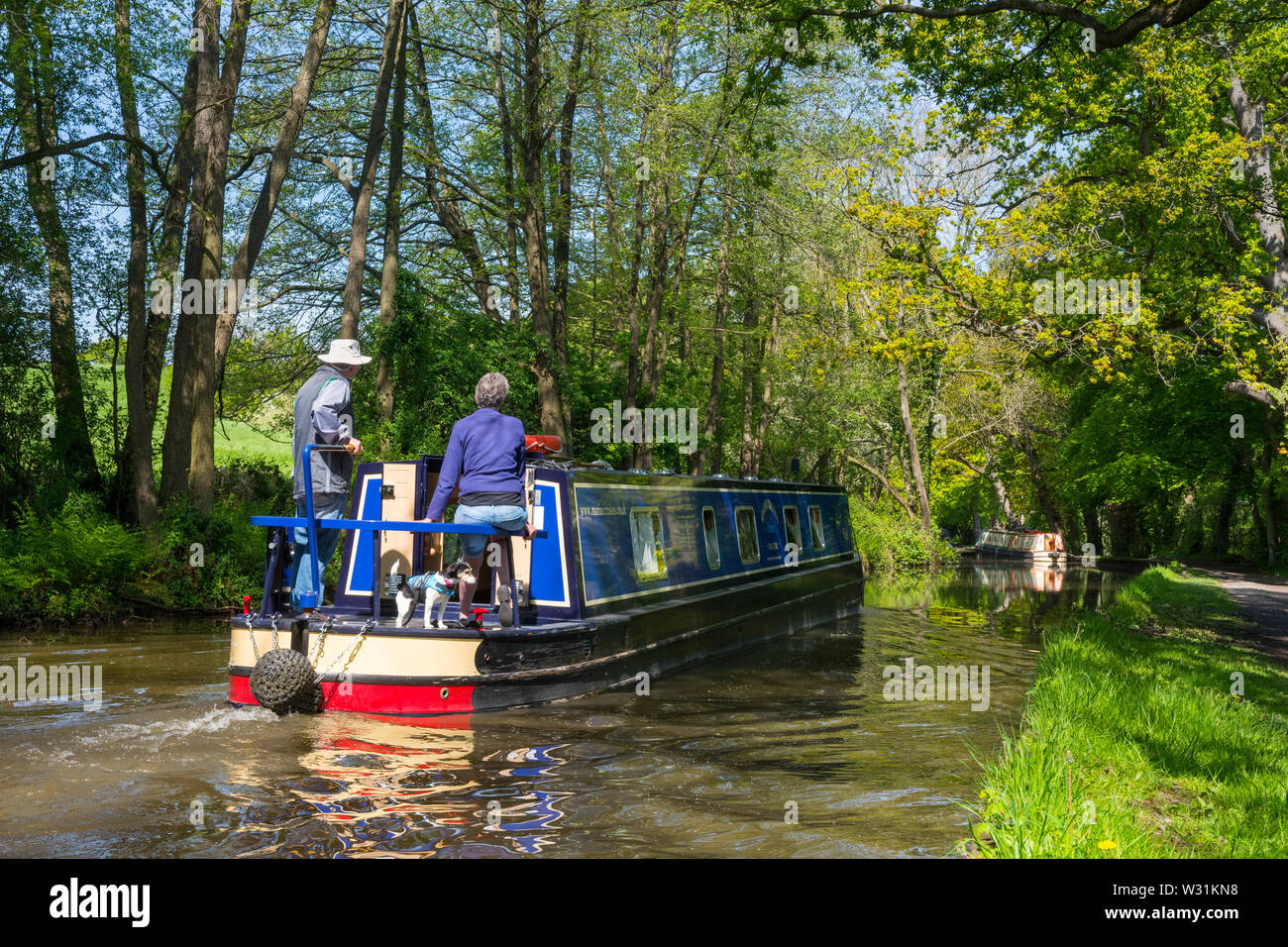 Canal boat on the Llangollen Canal near Blakemere, Shropshire Stock ...