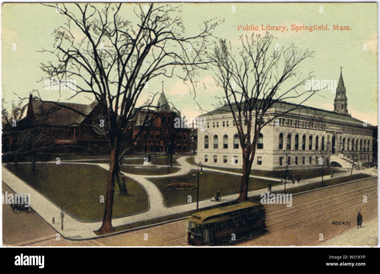 Public Library, Springfield, Massachusetts 1910s Stock Photo - Alamy