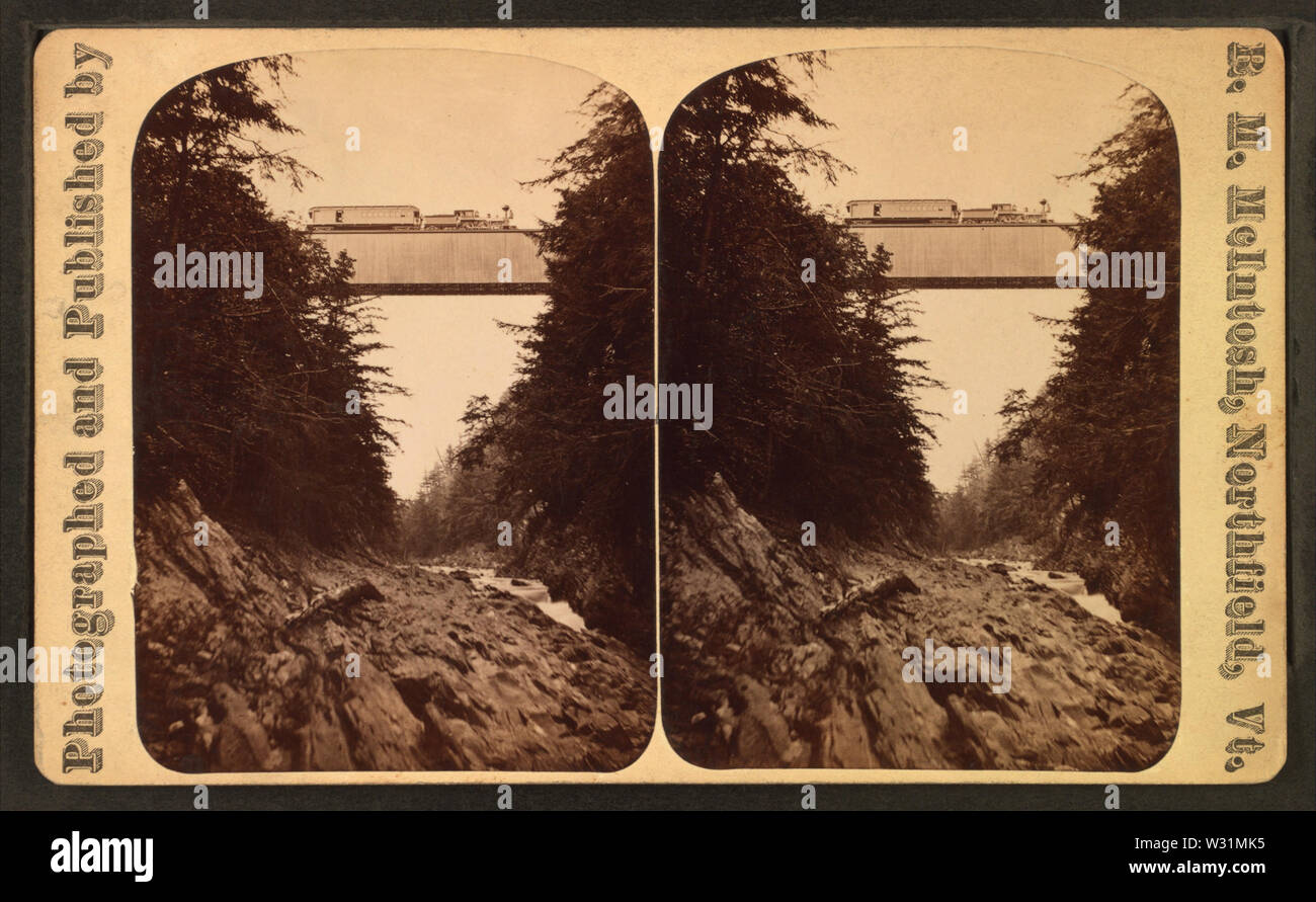 Quechee Gulf and railroad bridge Height of bridge, 163 ft, by McIntosh ...