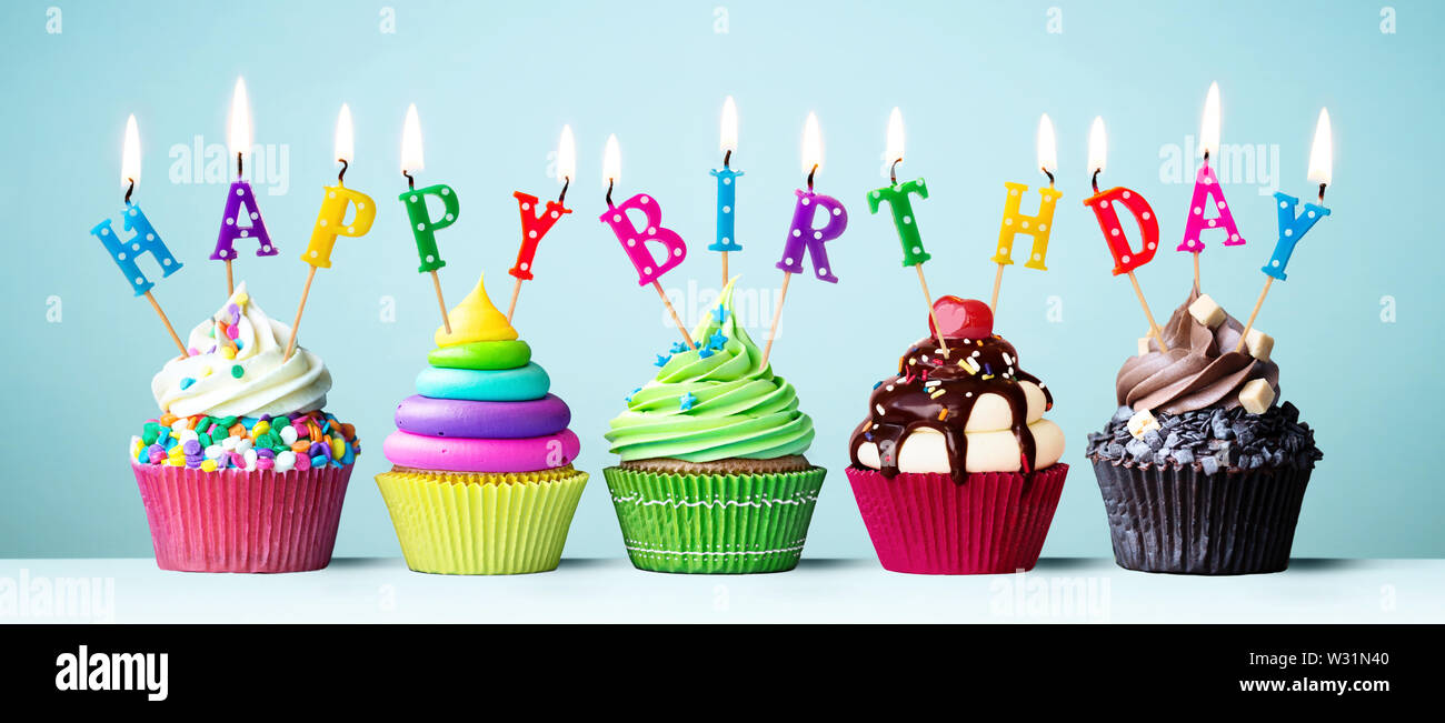 Happy Birthday Cupcake Candles