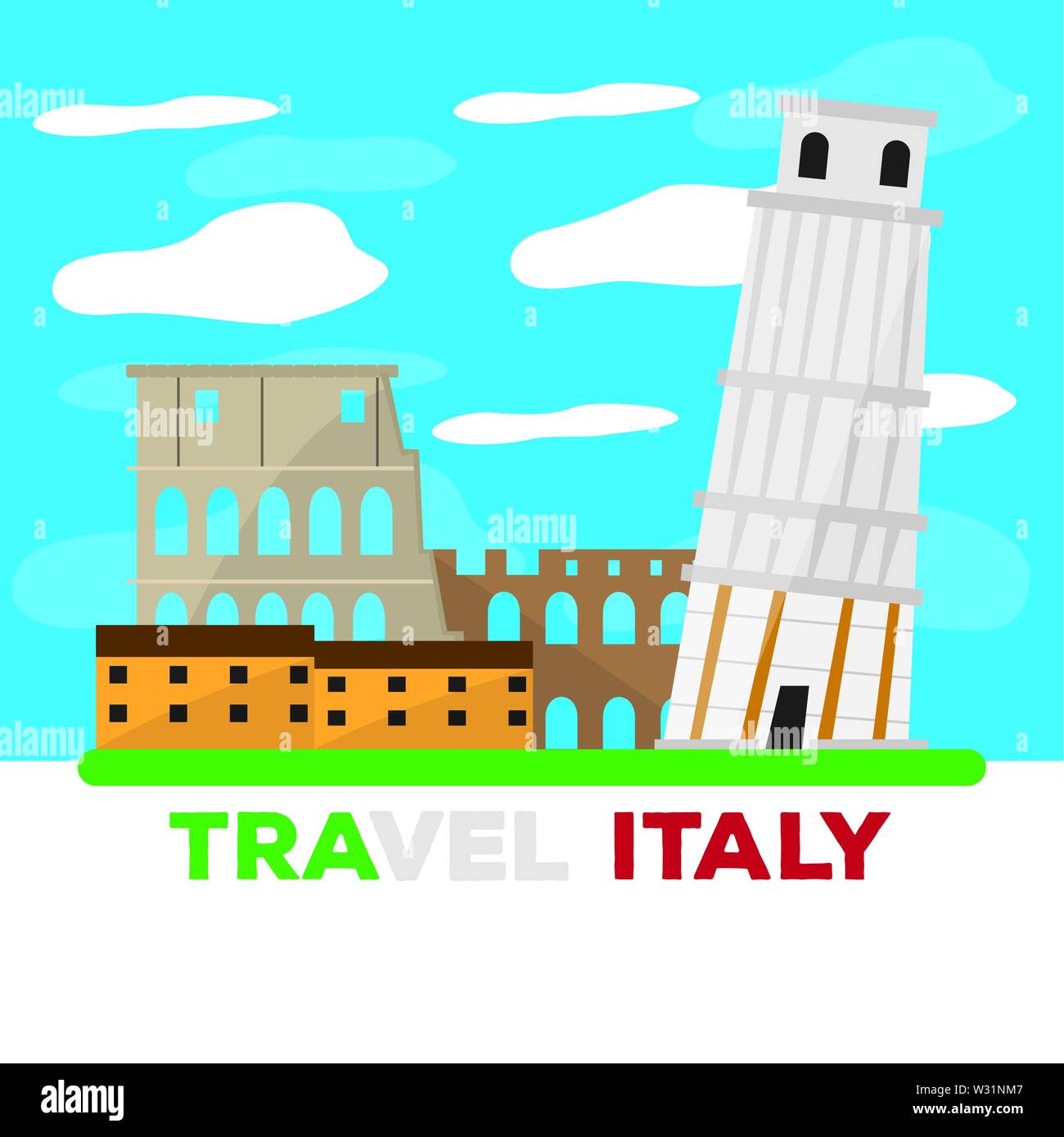 City view rome italy monuments Stock Vector Images - Alamy