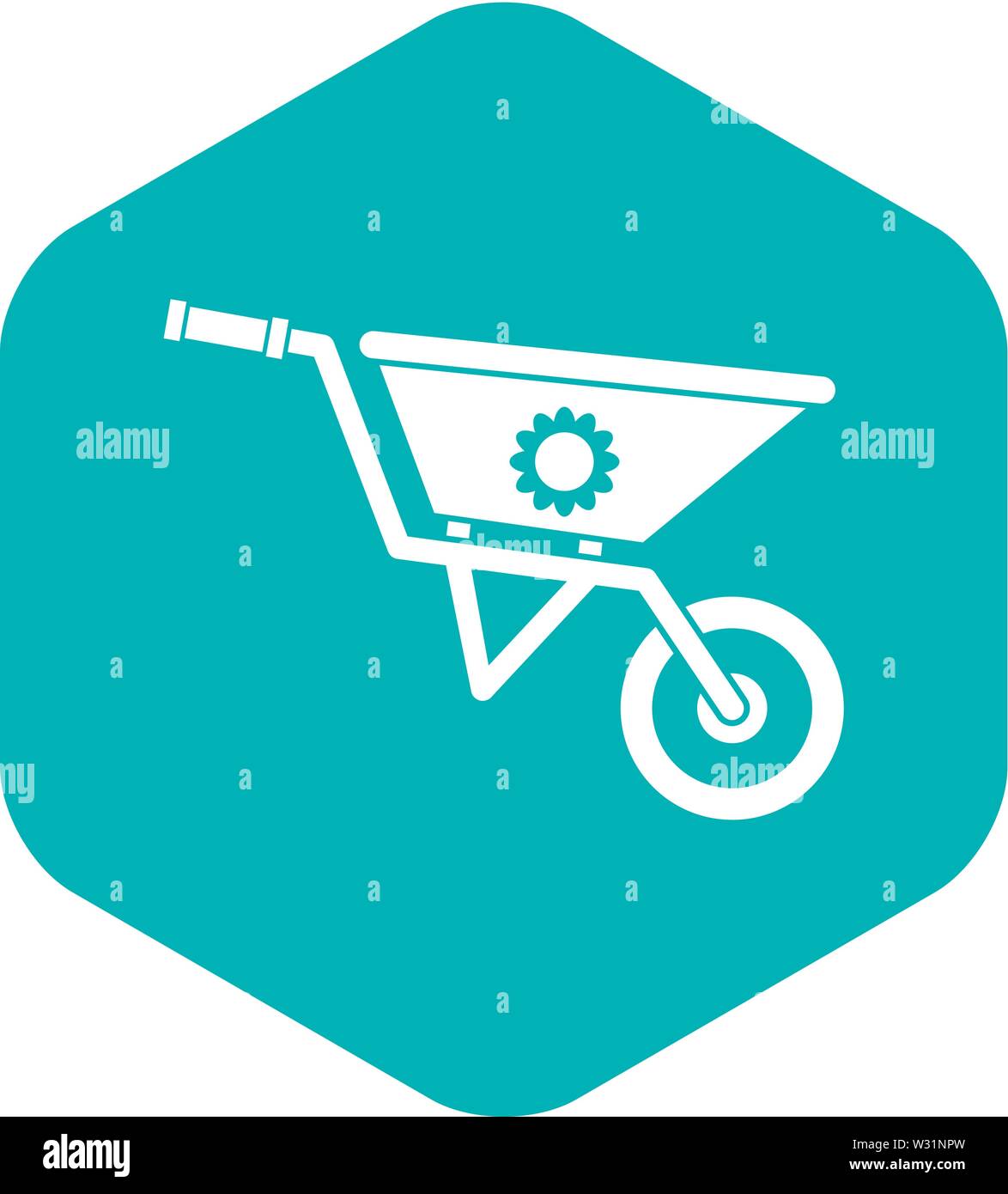 Wheelbarrow icon, simple style Stock Vector Image & Art - Alamy