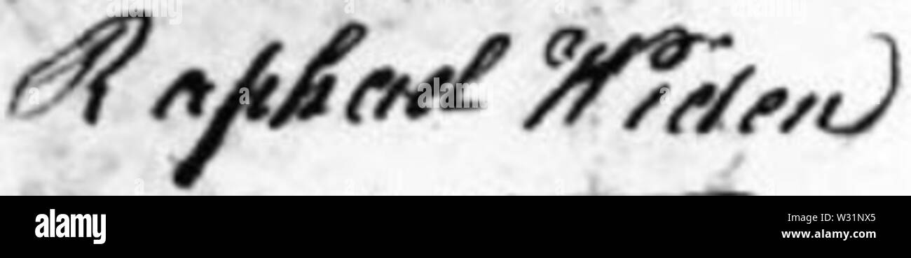 Raphael Widen Signature Stock Photo - Alamy