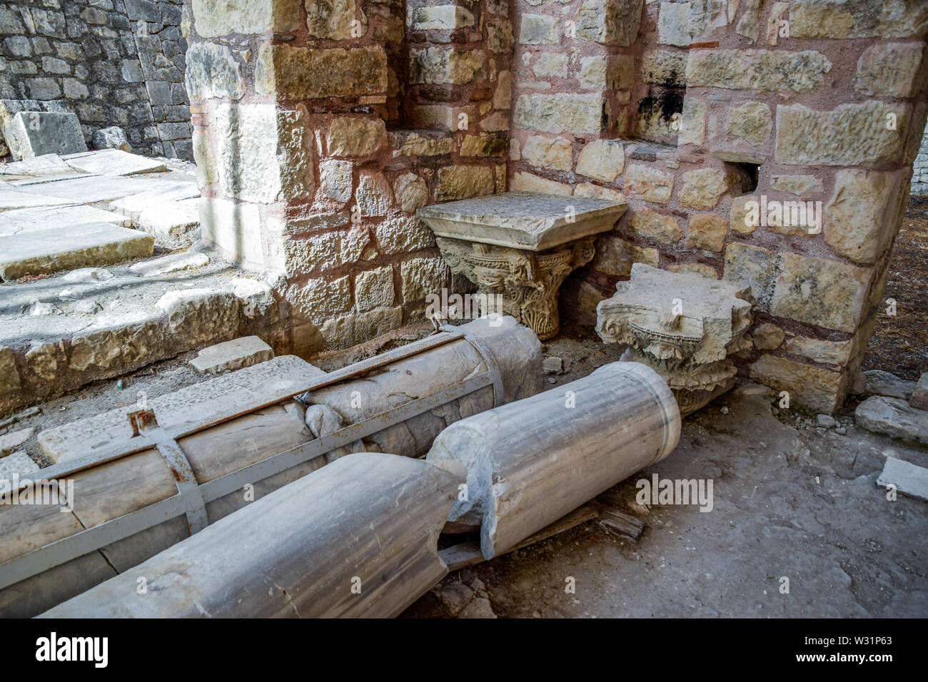 The building of the Church of St. Nicholas in Turkey, Demre. Walls ...