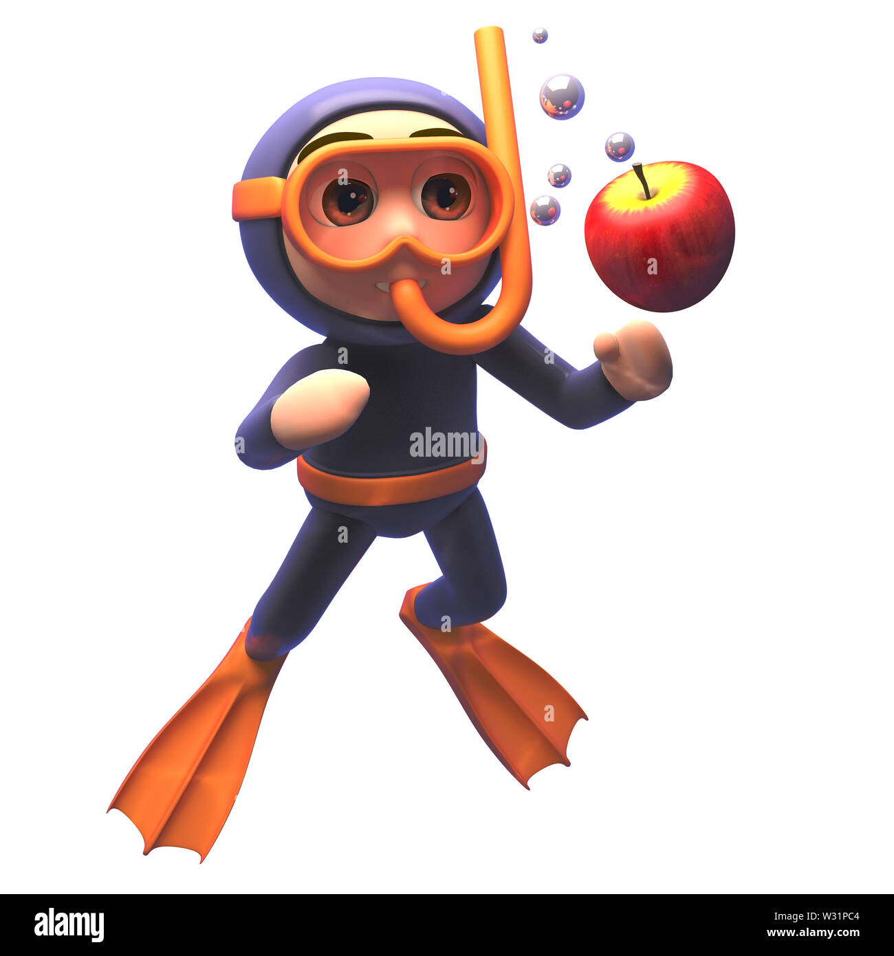 Cartoon illustration funny scuba diver Cut Out Stock Images & Pictures ...