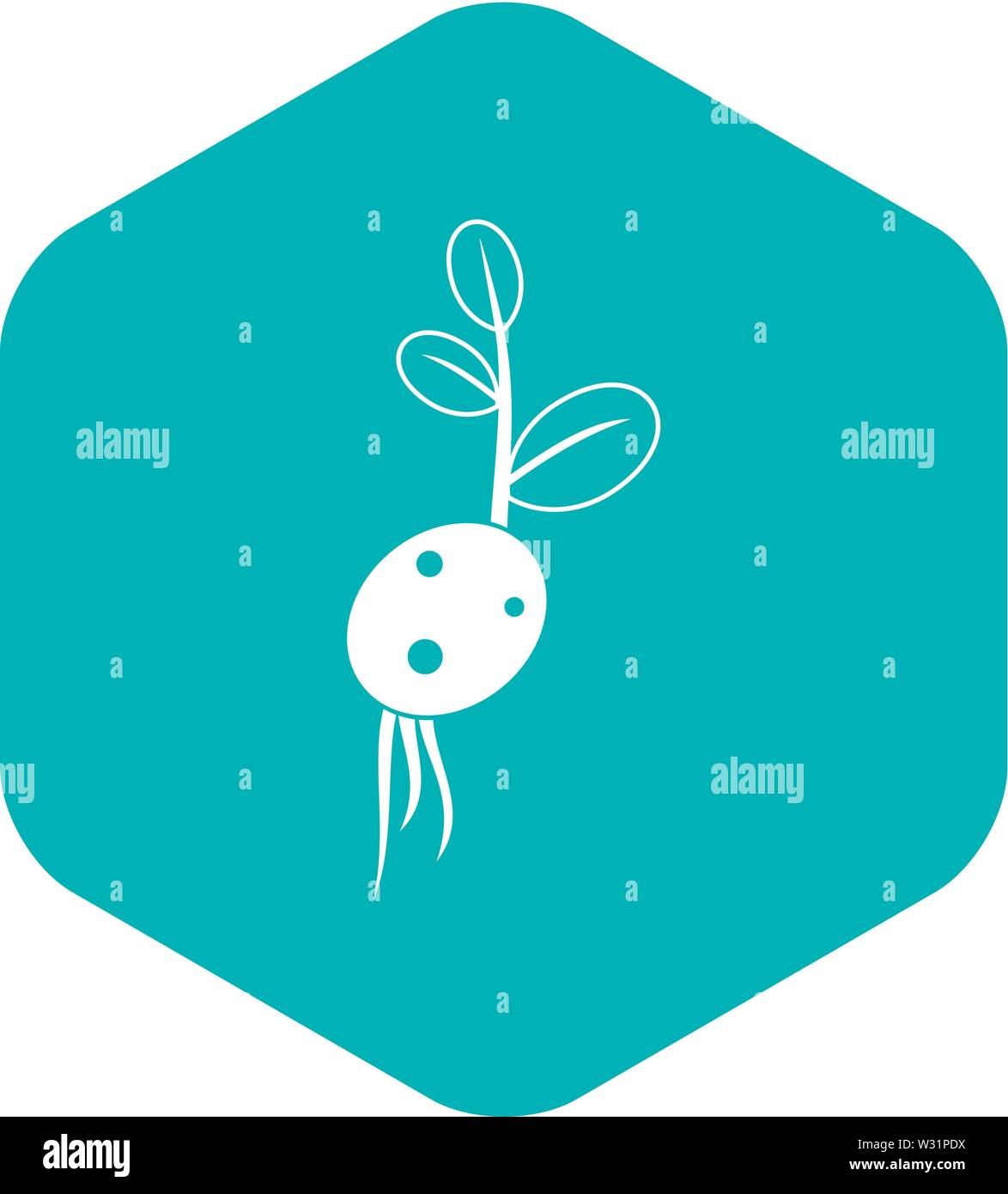 Potato sprout from the root icon, simple style Stock Vector Image & Art ...