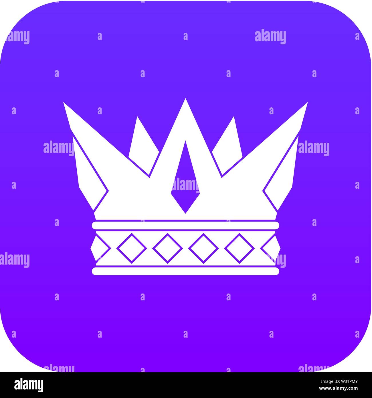 Cog crown icon digital purple Stock Vector Image & Art - Alamy