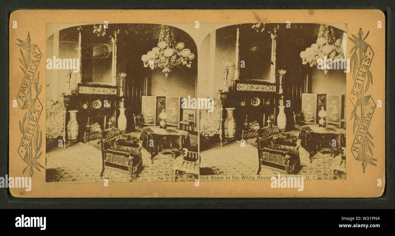 Red room white house dc hi-res stock photography and images - Alamy