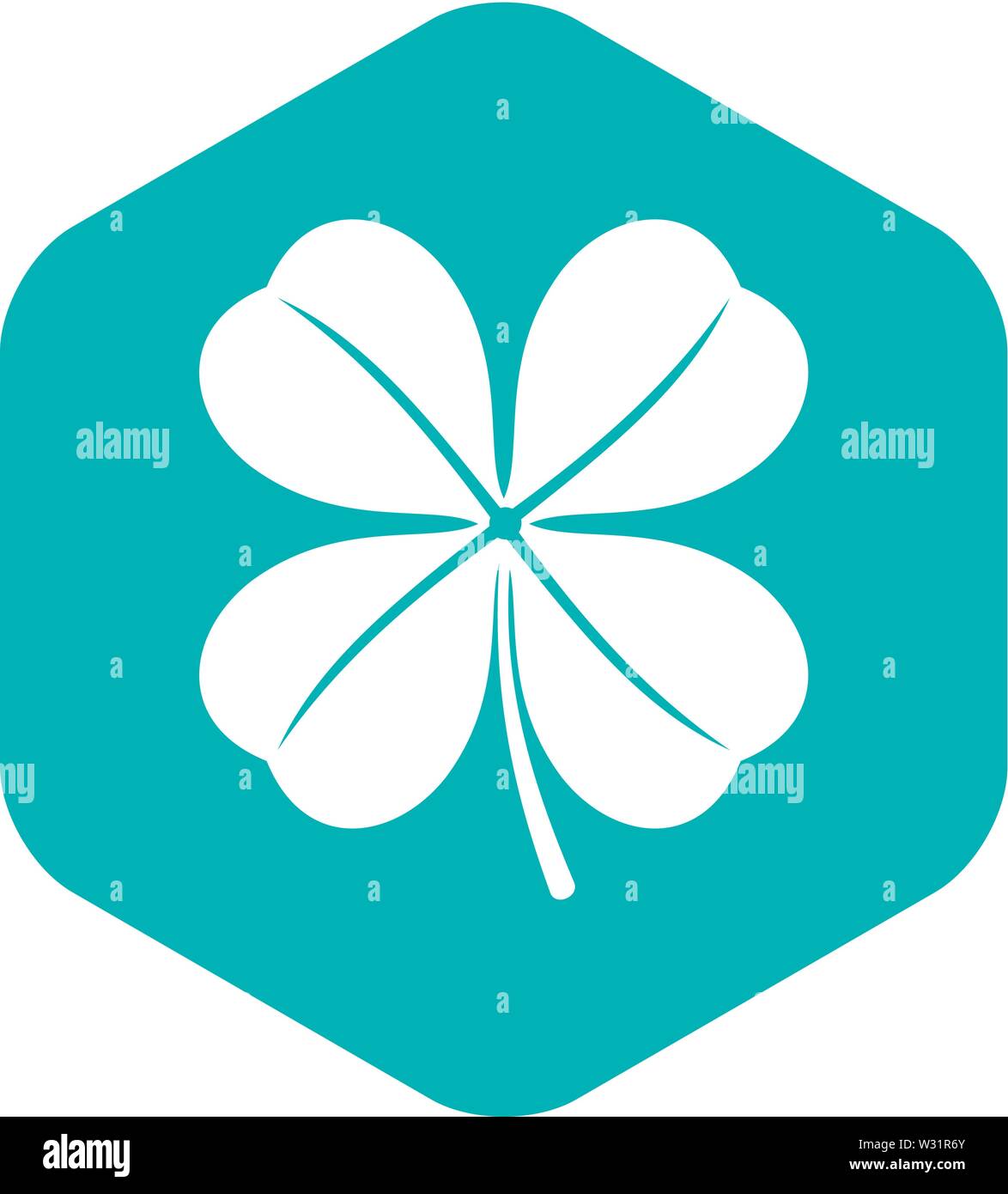 Clover leaf icon, simple style Stock Vector Image & Art - Alamy