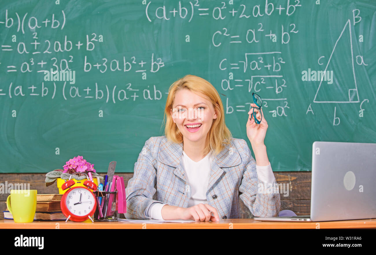 Online job boards or careers pages. Teacher happy work in school ...