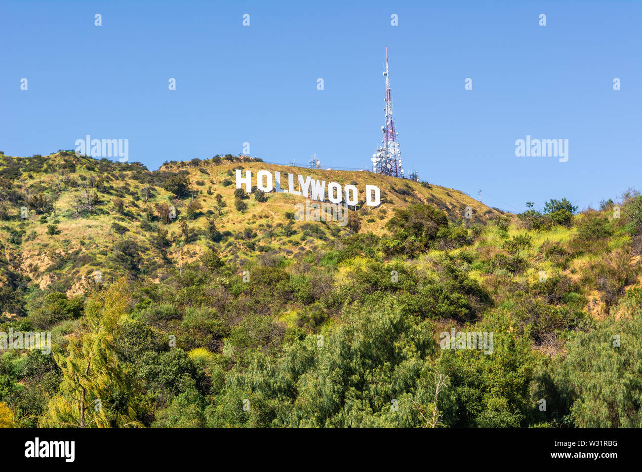 LOS ANGELES, USA - April 11, 2019: The Hollywood Sign - an American ...