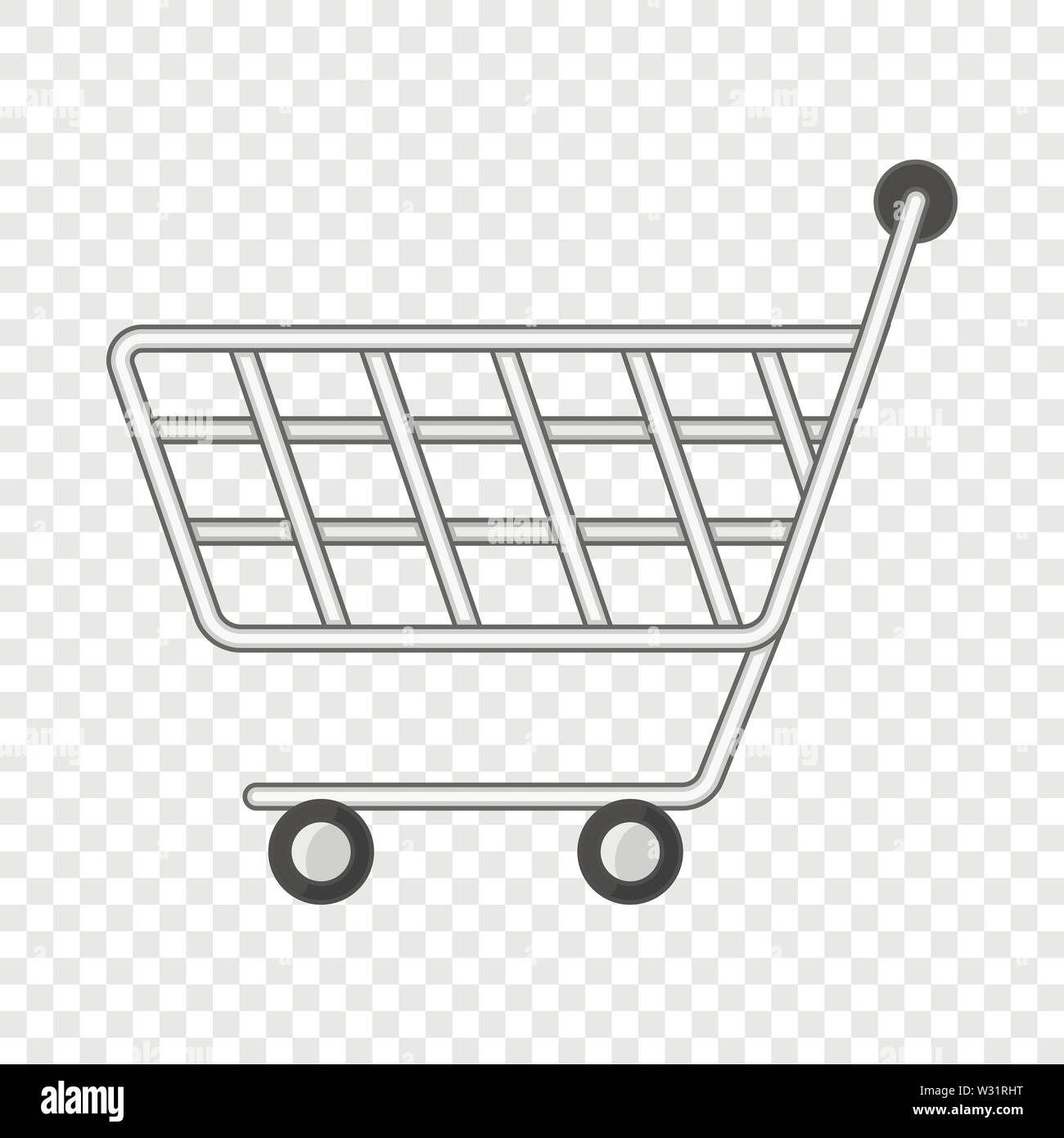 Minimarket shopping cart icon, cartoon style Stock Vector Image & Art ...