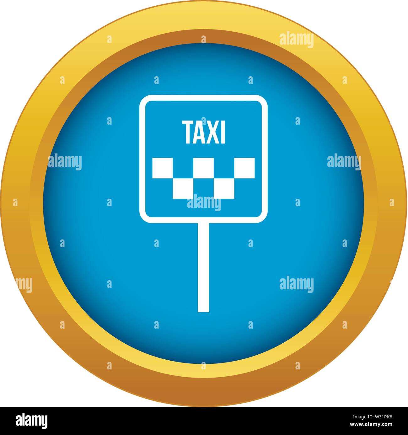 Sign taxi icon blue vector isolated Stock Vector Image & Art - Alamy