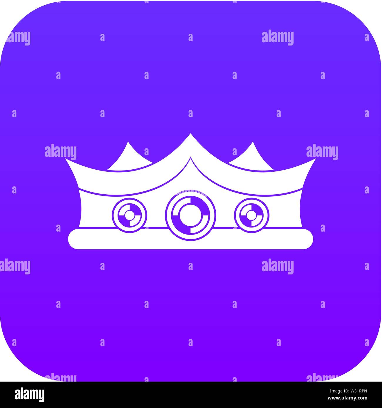 King crown icon digital purple Stock Vector Image & Art - Alamy