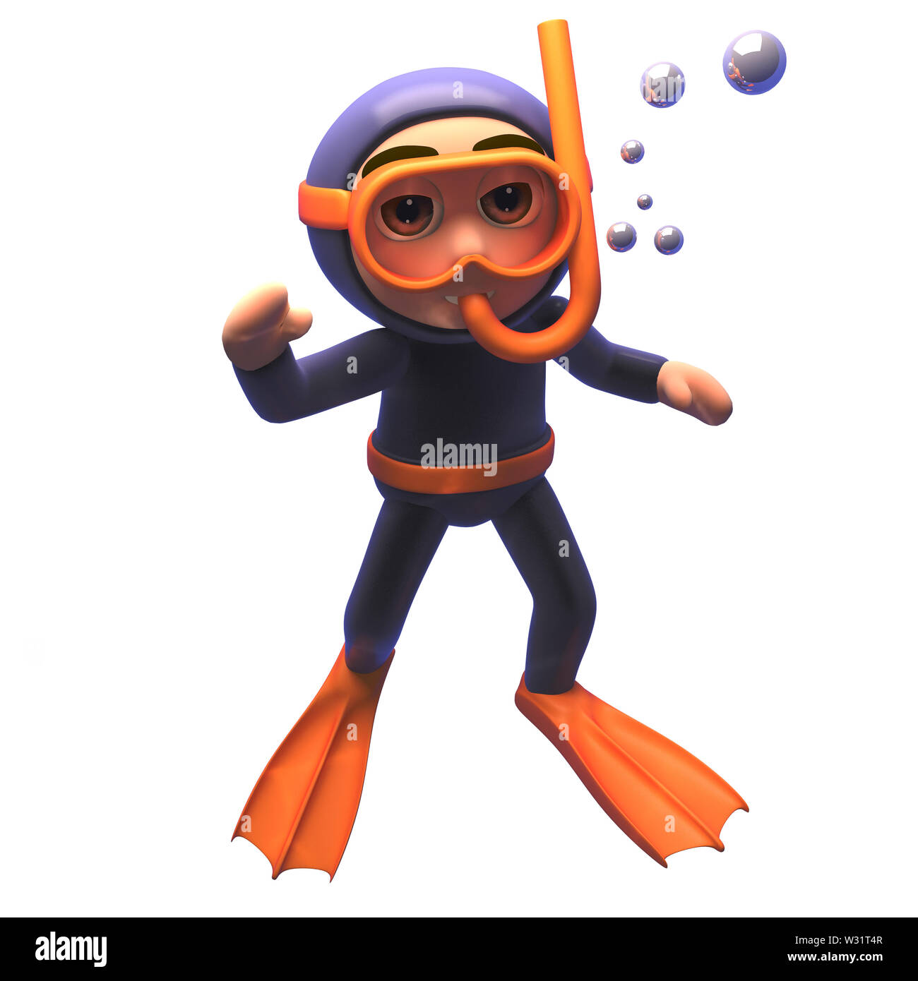 Diver waving Cut Out Stock Images & Pictures - Alamy