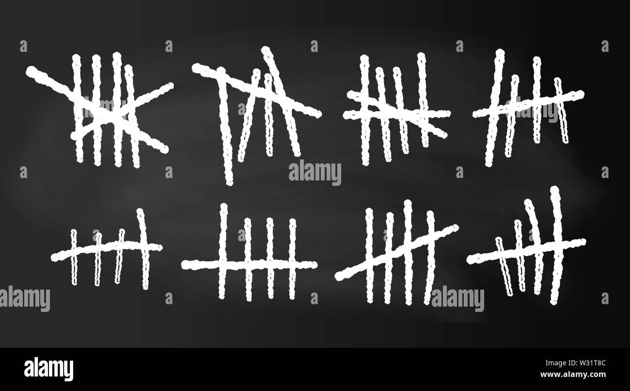 Prison symbols, Jail tally marks. Hand drawn Lines or sticks, strokes ...