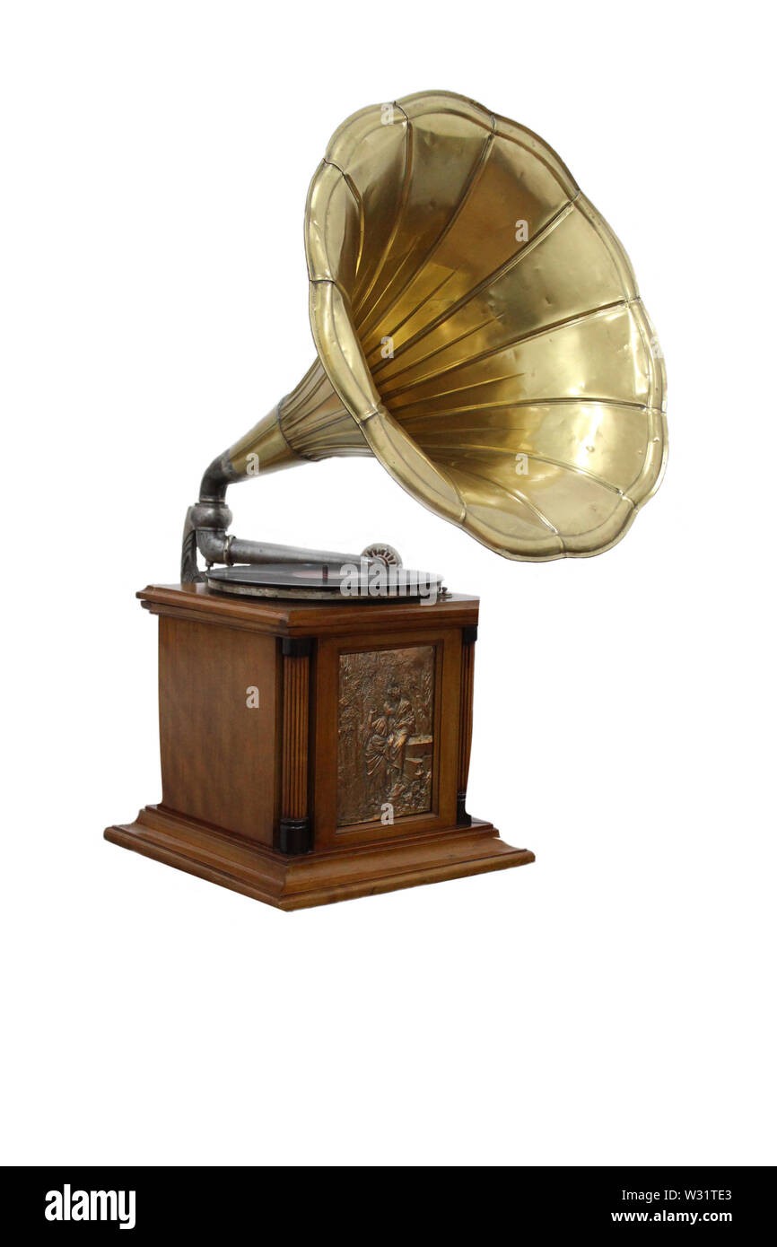 Vintage gramophone horn on hi-res stock photography and images - Alamy