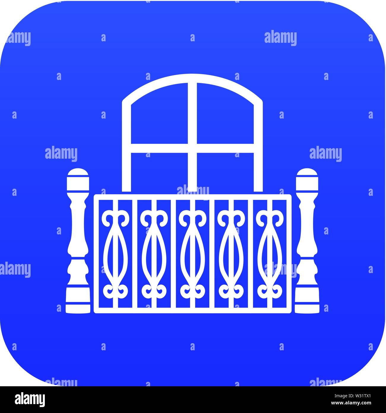 Flat Balcony Icon Simple Style Stock Vector Image And Art Alamy