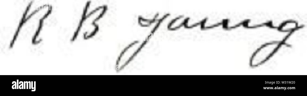 Robert Brown Young signature Stock Photo - Alamy