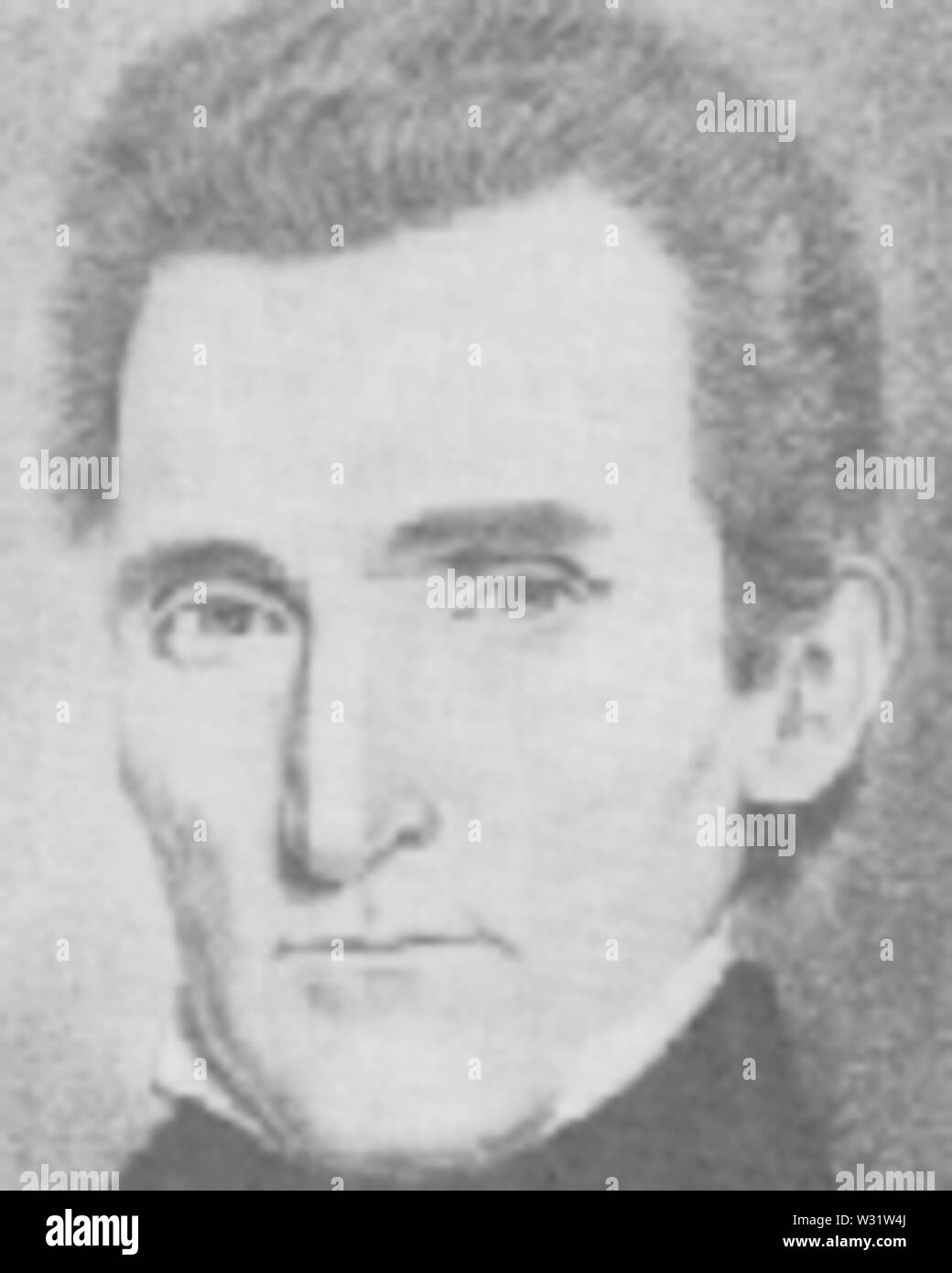 Robert Lucas circa 1838 sketch Stock Photo - Alamy