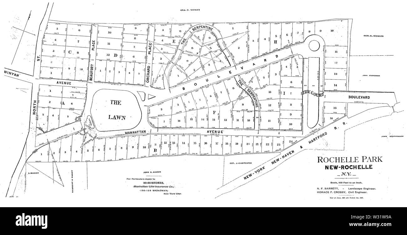 New rochelle map hi-res stock photography and images - Alamy