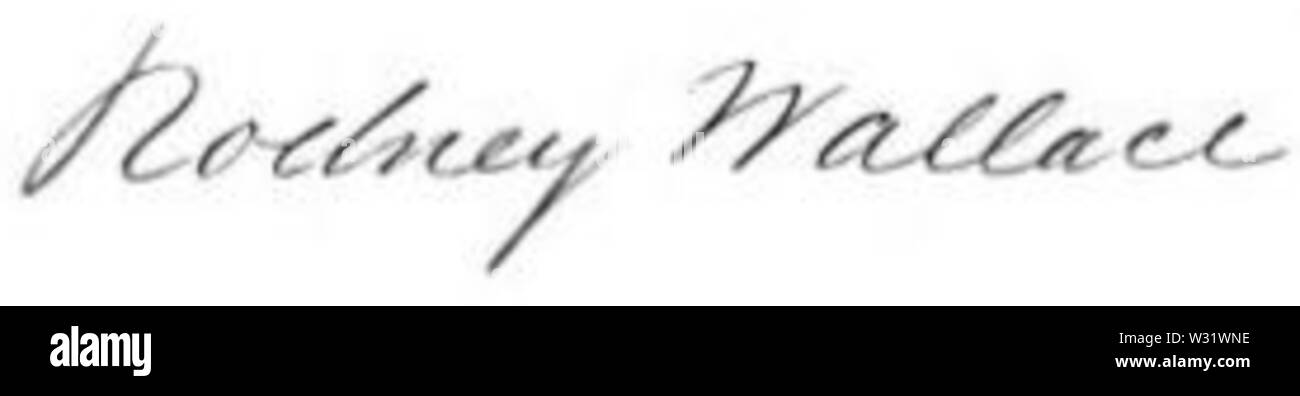 Rodney Wallace (politician) signature Stock Photo - Alamy