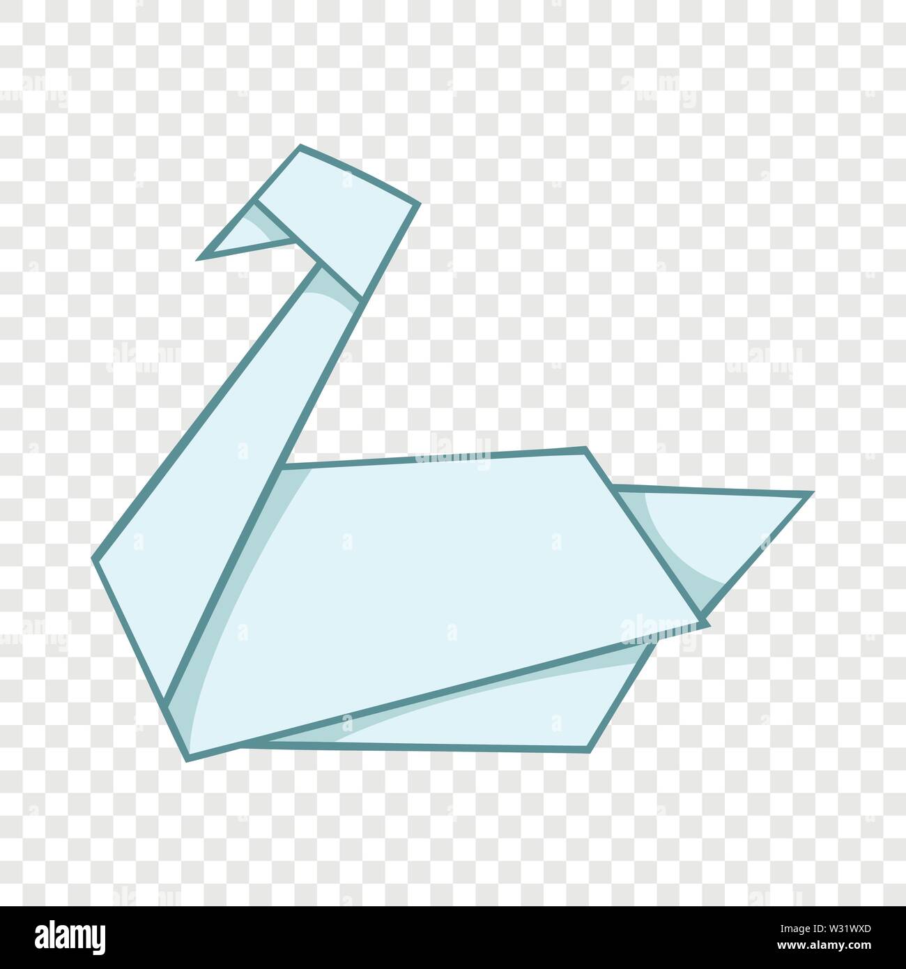 Origami swan icon, cartoon style Stock Vector Image & Art - Alamy