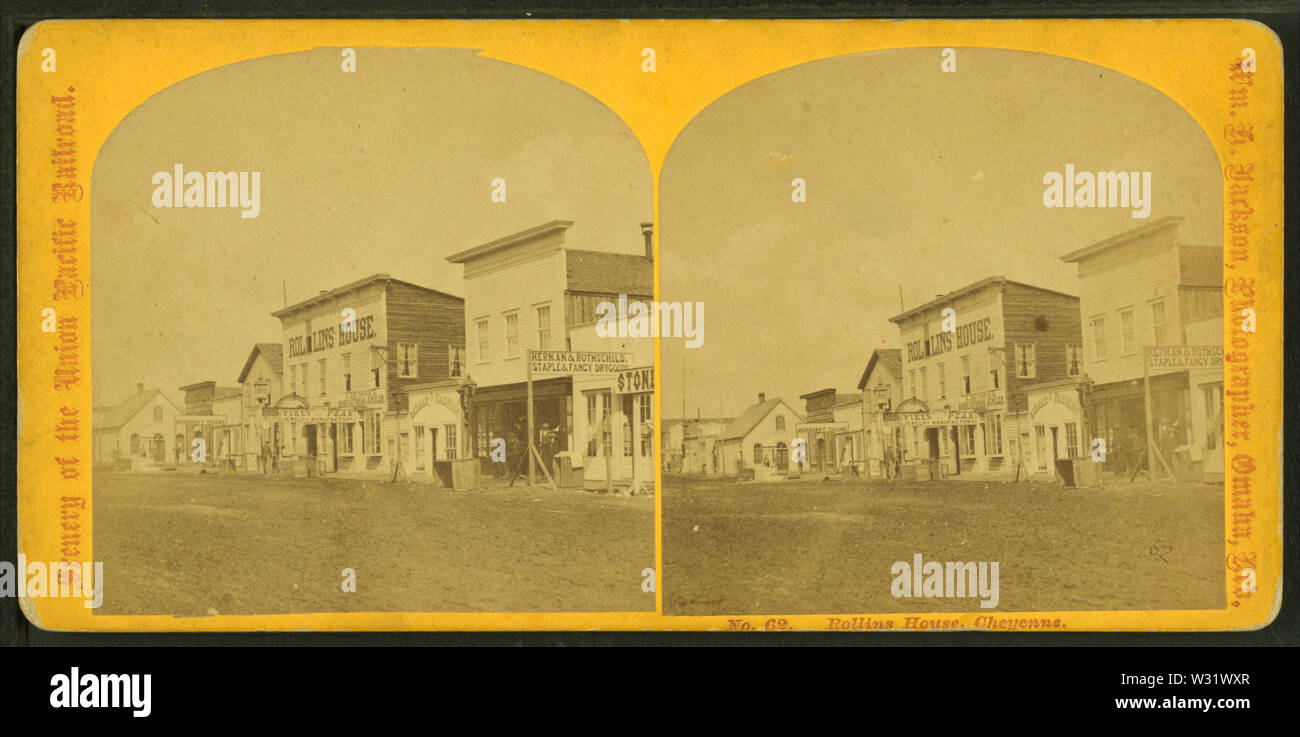 Rollins House, Cheyenne, by Jackson, William Henry, 1843-1942 Stock ...