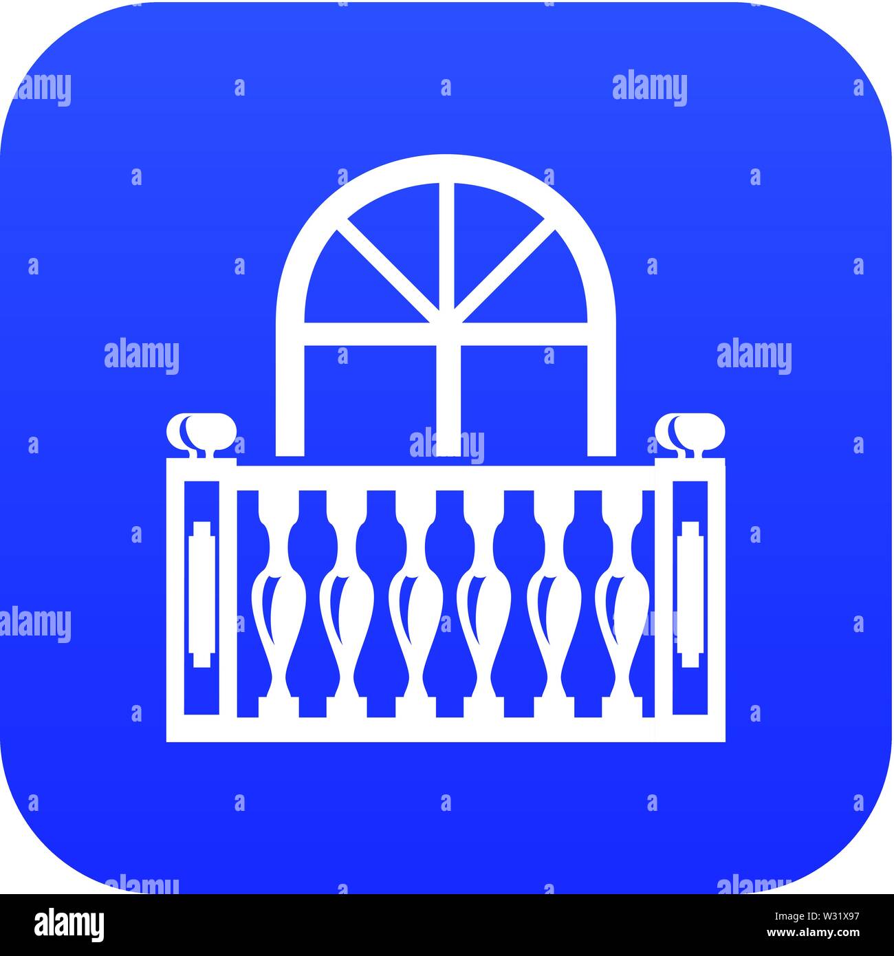 Panoramic Balcony Icon Simple Style Stock Vector Image And Art Alamy
