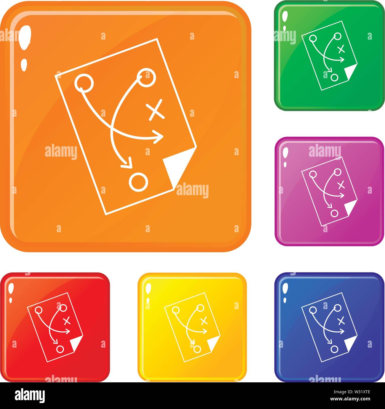 Soccer strategy icons set vector color Stock Vector Image & Art - Alamy