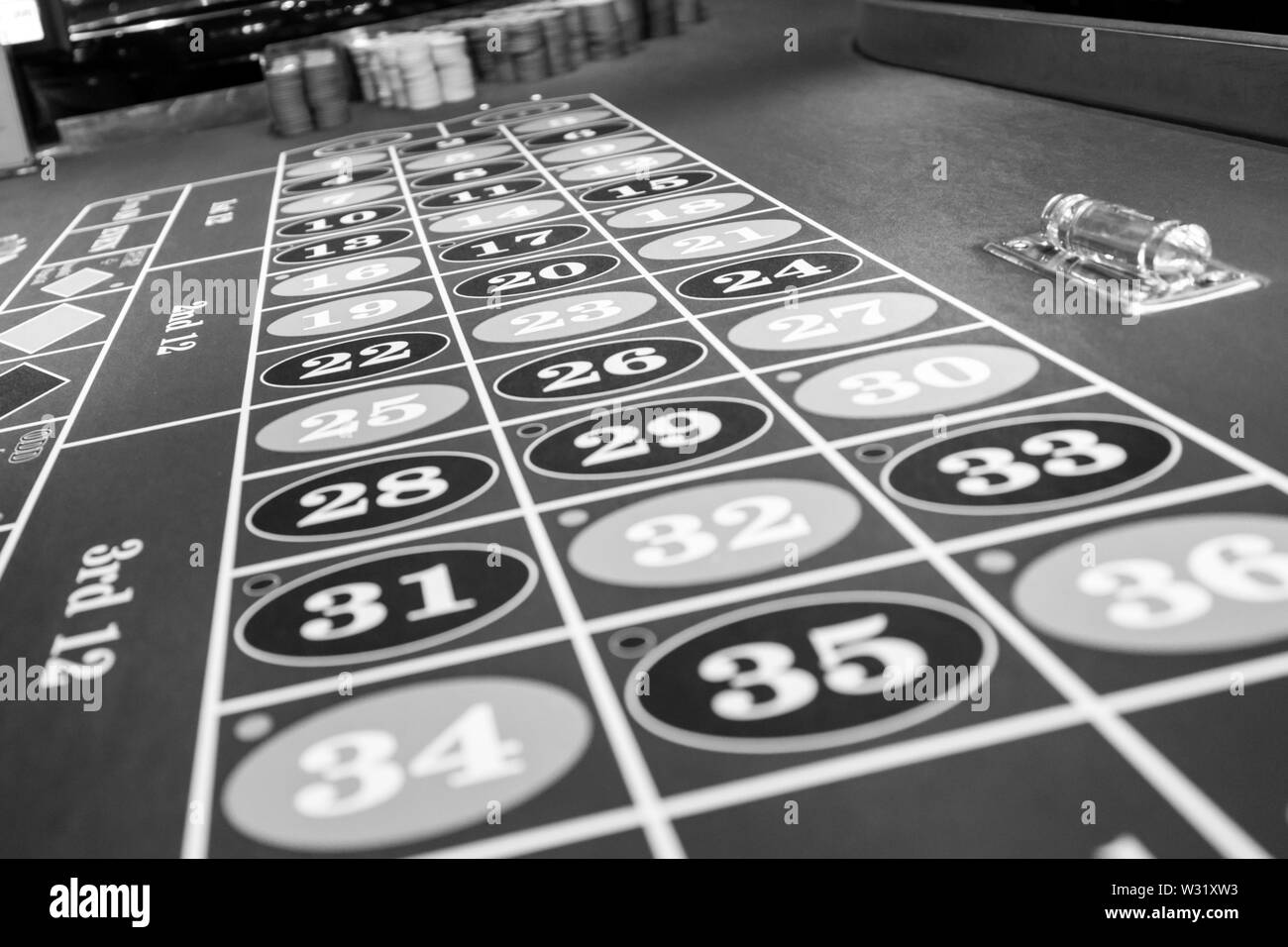 Roulette table Black and White Stock Photos & Images - Alamy