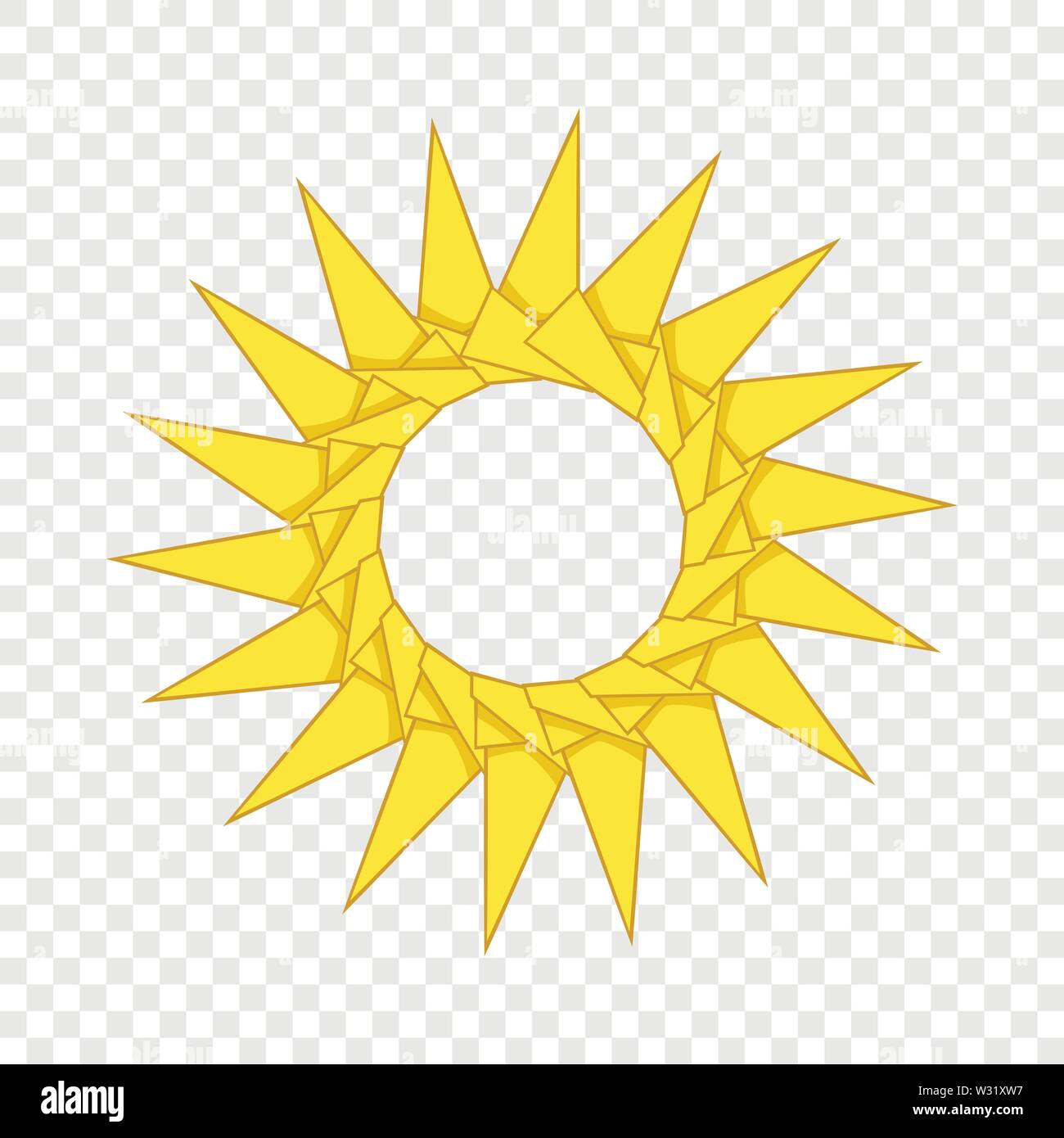 Origami sun icon, cartoon style Stock Vector Image & Art - Alamy