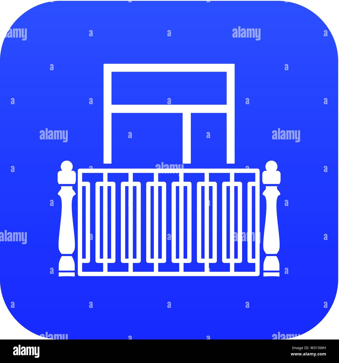 Square Balcony Icon Simple Style Stock Vector Image And Art Alamy