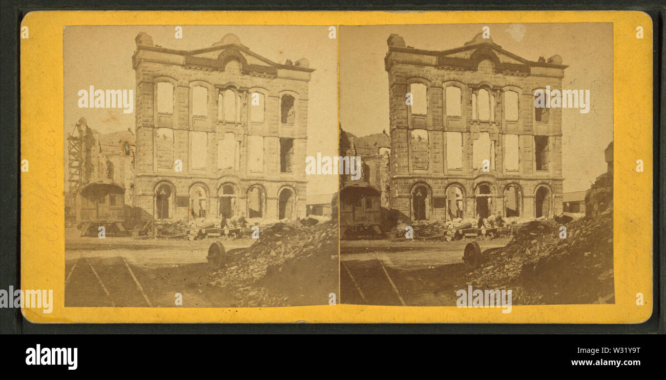 Ruins of an office building, from Robert N Dennis collection of ...