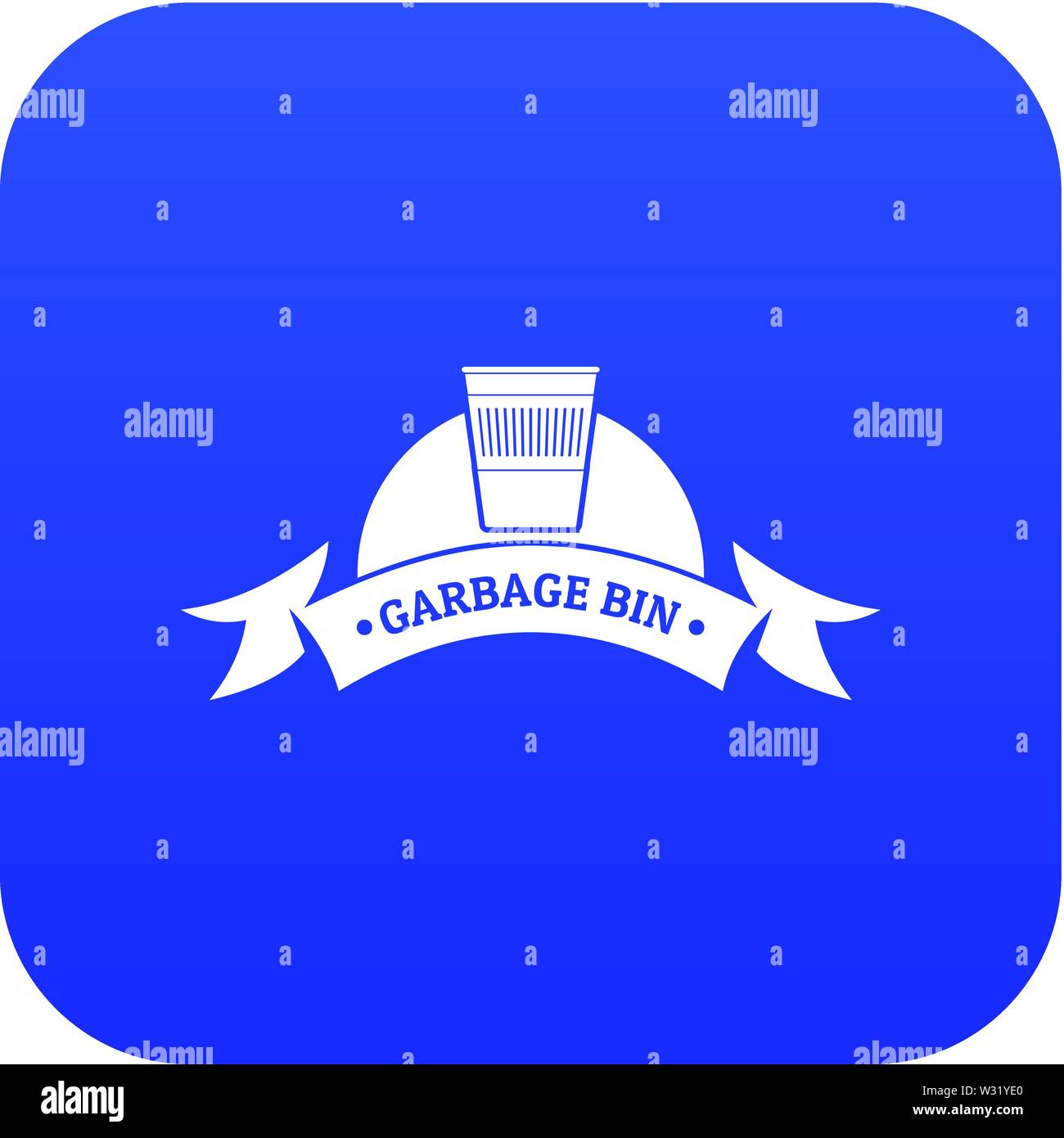 Bin office icon blue vector Stock Vector Image & Art - Alamy